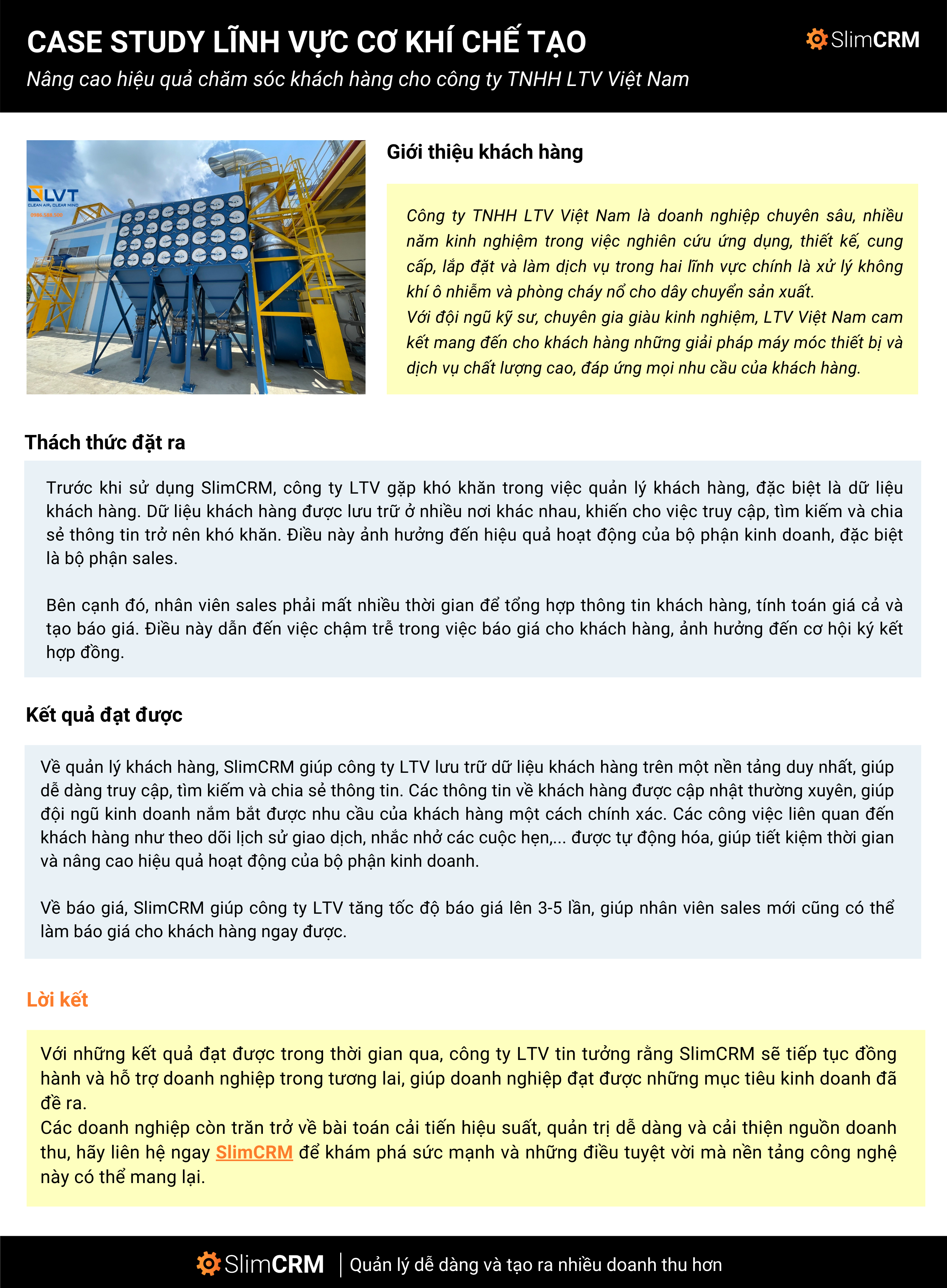 {Case Study} Nâng cao hiệu quả chăm sóc khách hàng cho công ty TNHH LTV Việt Nam